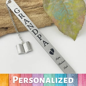Custom Grandpa Bookmark Stainless Steel Laser Engraved - Etsy Canada