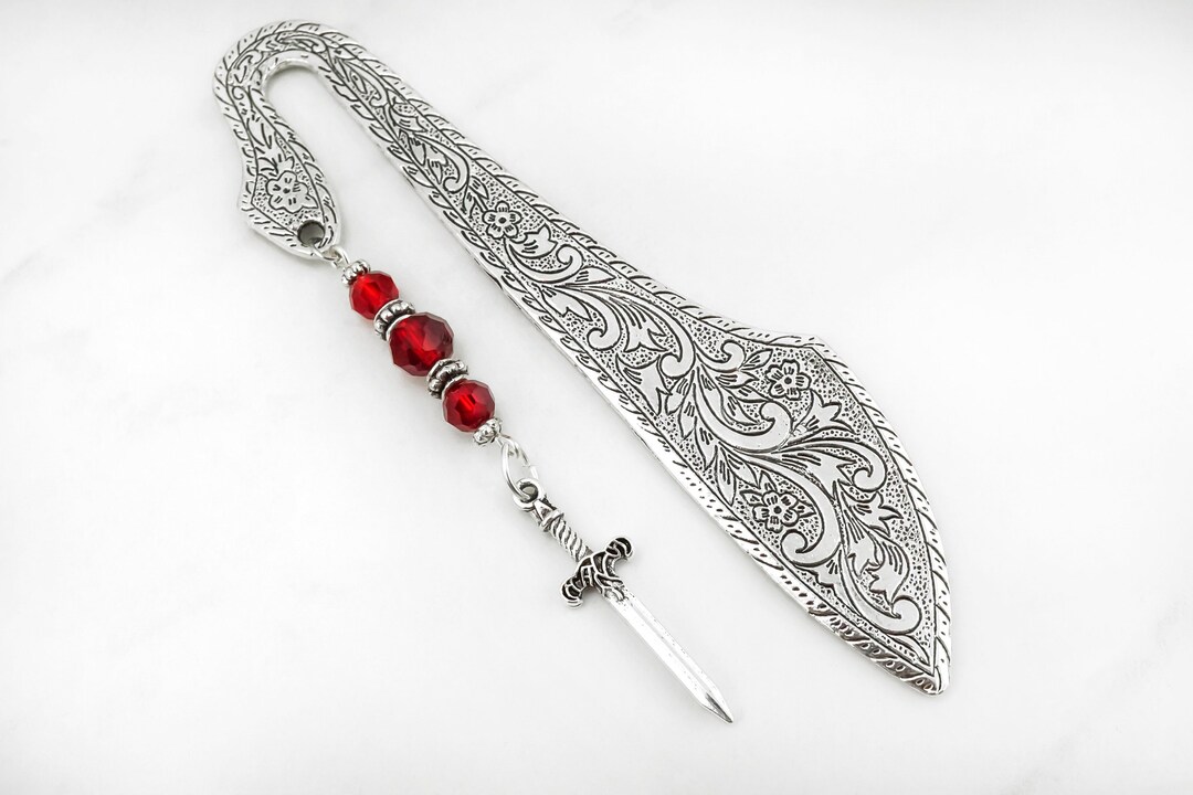 Sword Bookmark Silver Sword Charm Bookmark Unique Forged Sword Bookmark ...