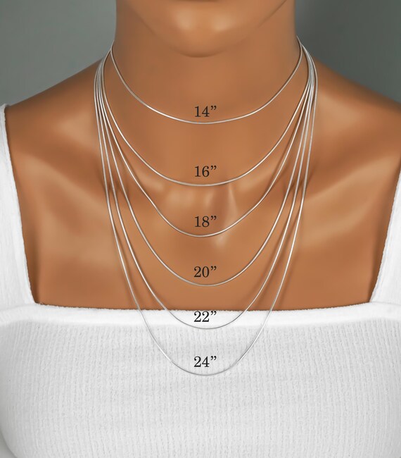 925 Sterling Silver Snake Chain 1.1 Mm 14 16 18 20 22 24 Inches Finished Chain With Lobster Clasp Etsy