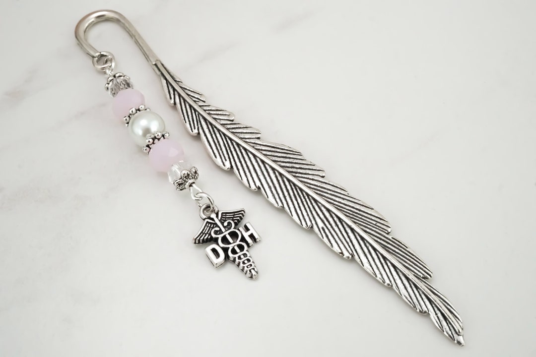 Dental Hygienist Bookmark DH Caduceus Charm Bookmark Dental Office ...