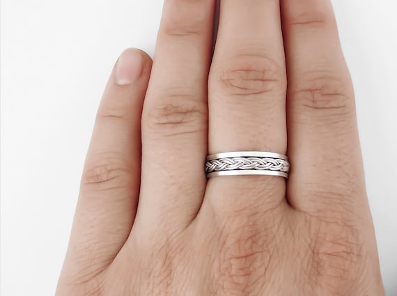 Silver Celtic Ring Celtic Knot Spinner Ring Spinning Ring Thumb Ring 925 Sterling Silver Jewelry Women s or Men s Ring Etsy
