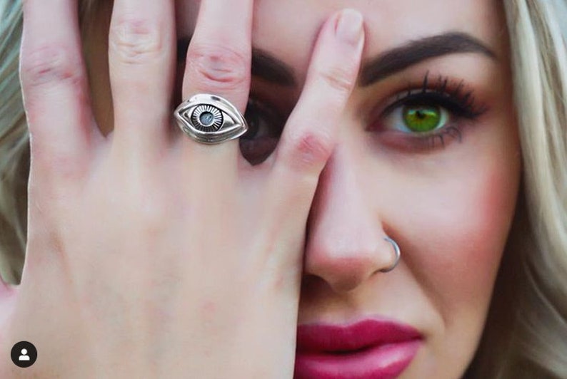 Eye Ring 925 Sterling Silver Jewelry Silver Human Eye Ring | Etsy Canada