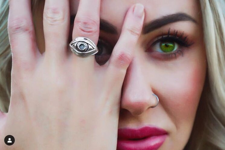 Eye Ring 925 Sterling Silver Jewelry Silver Human Eye Ring | Etsy UK