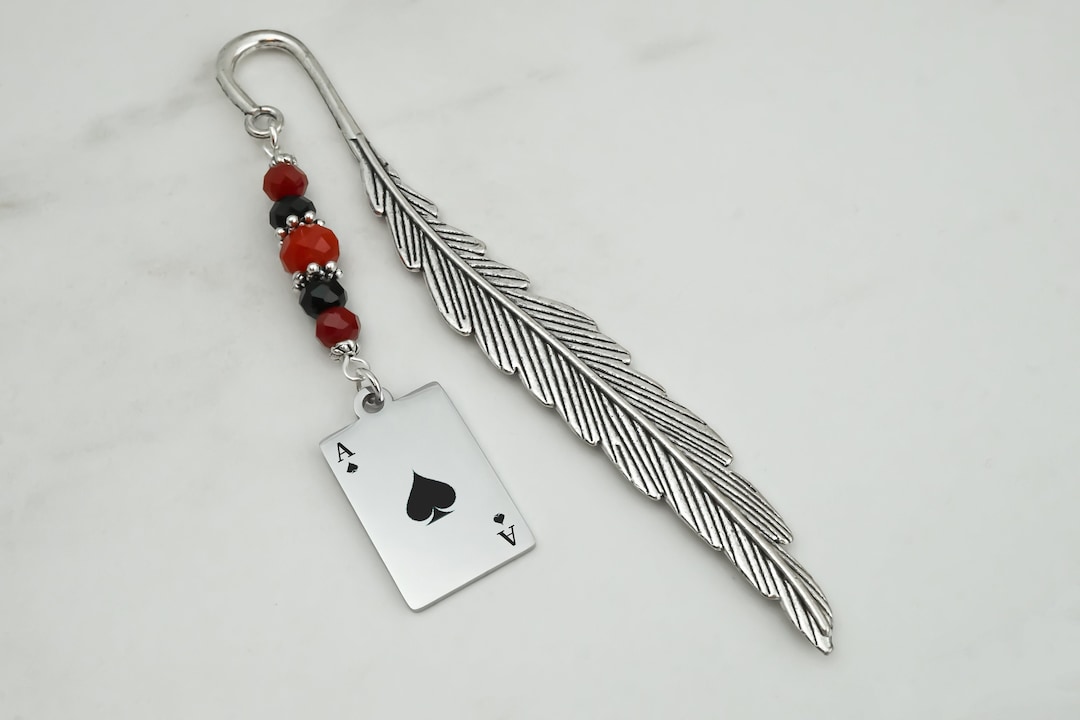 Ace of Spades Bookmark Metal Bookmark for Him or Her Poker Bookmark ...