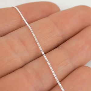 Thin Sterling Silver Chain, Silver Curb Chain, 0.8mm Chain, Fine Silver ...