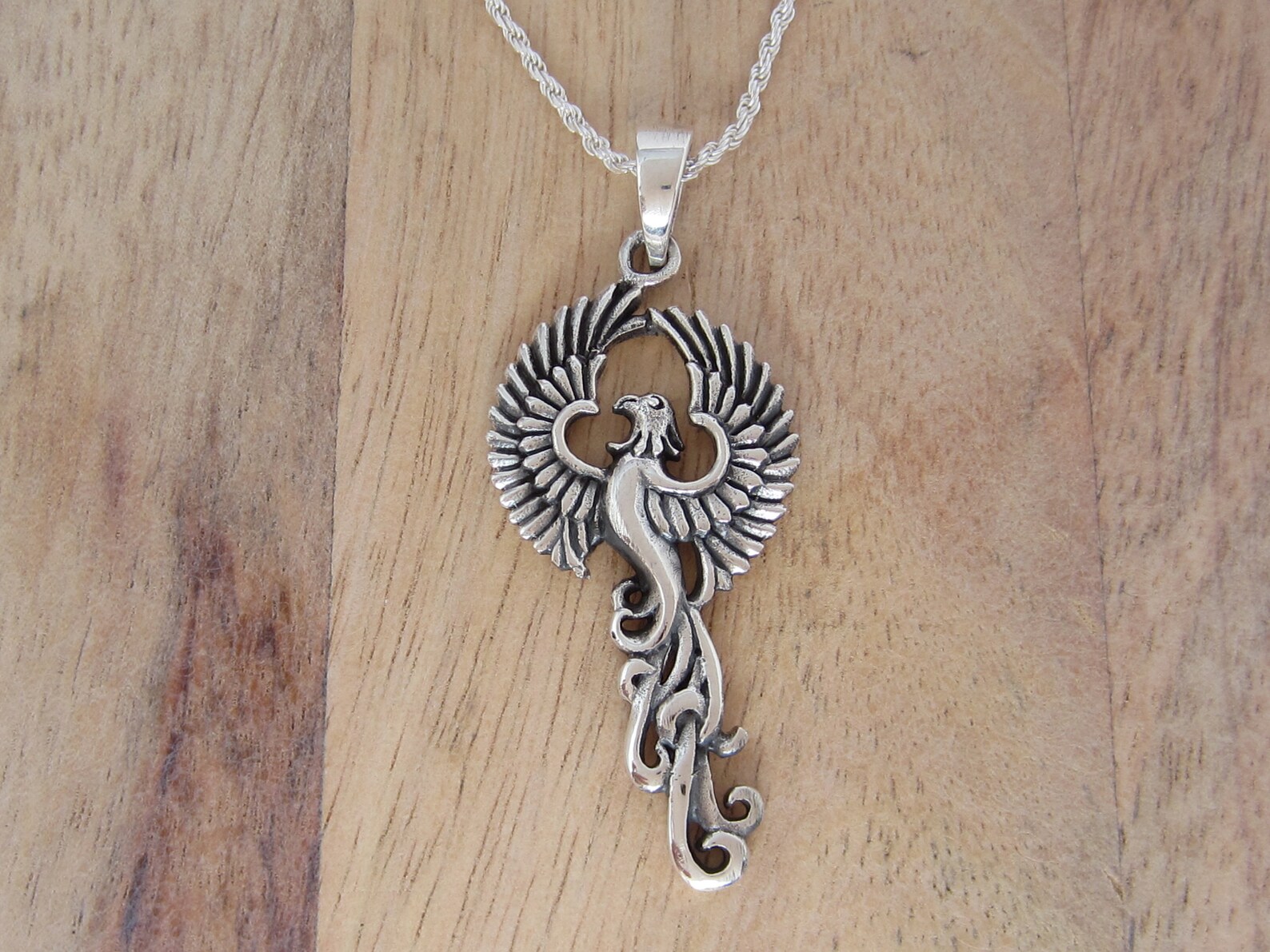 Phoenix Necklace 925 Sterling Silver Jewelry Pheonix - Etsy