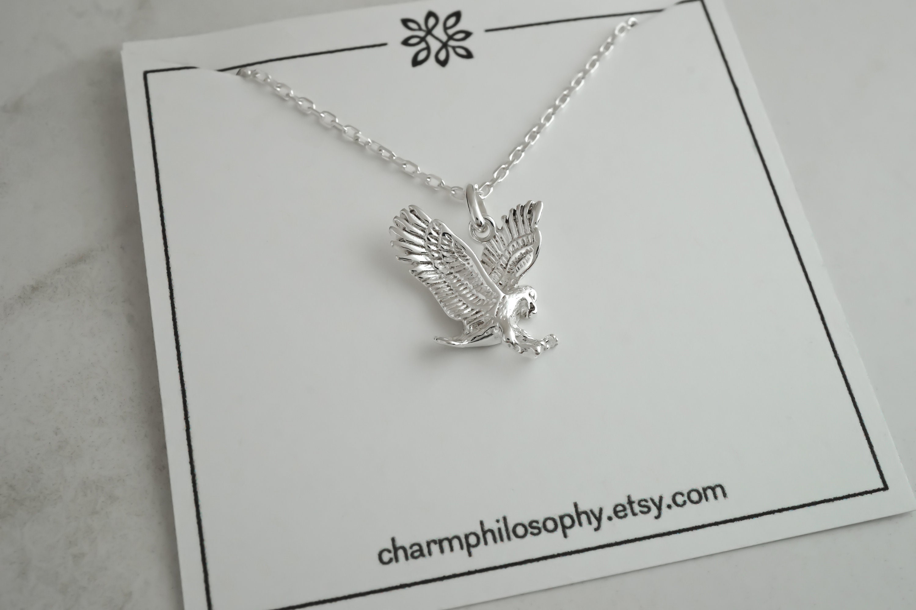 Eagle Necklace - Eagle Scout Gift - 925 Sterling Silver Eagle Necklace - Eagle Scout Gift - 925 Sterling Silver