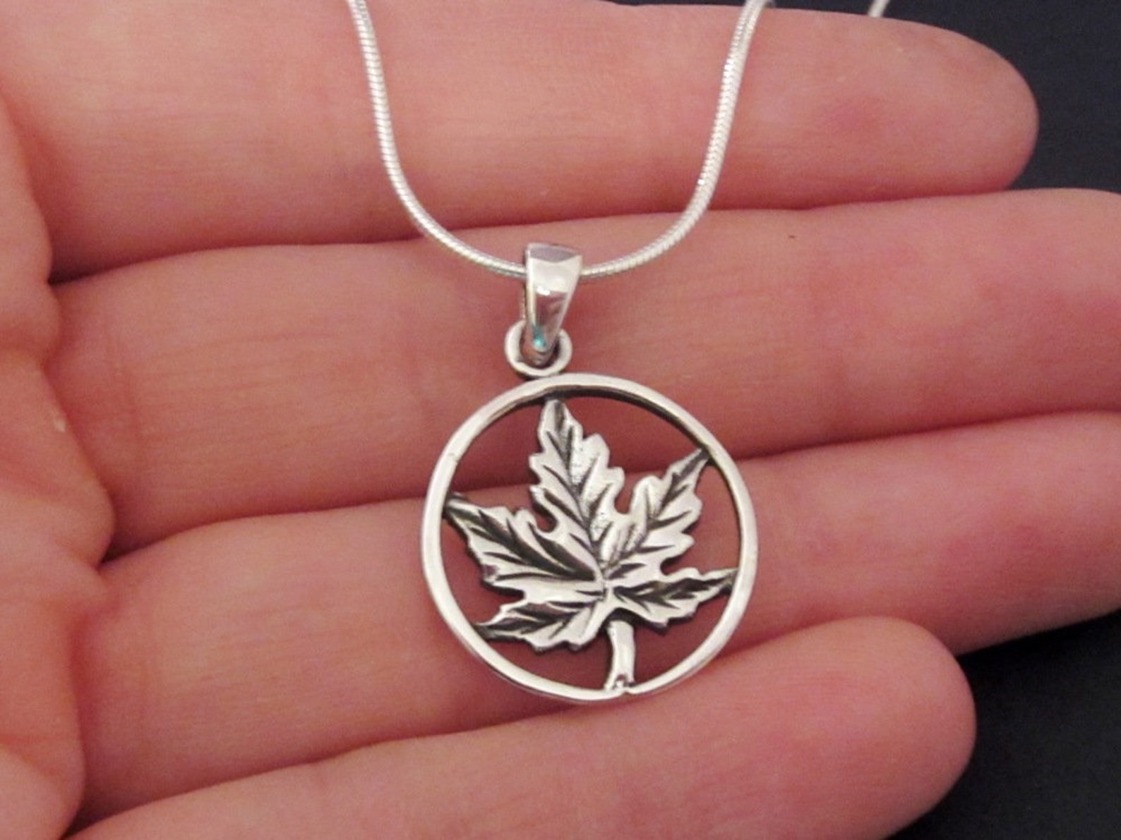 Maple Leaf Necklace Toronto Maple Leafs Gifts 925 Sterling | Etsy Canada