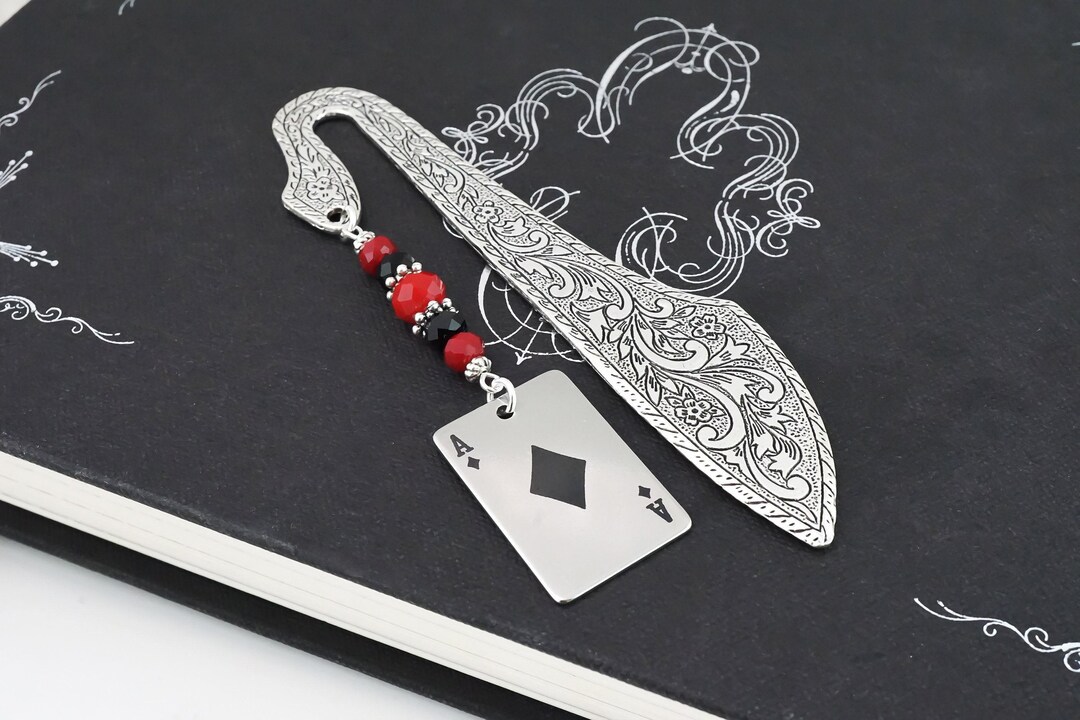 Playing Card Bookmark Metal Bookmark for Poker Players Poker Bookmark ...