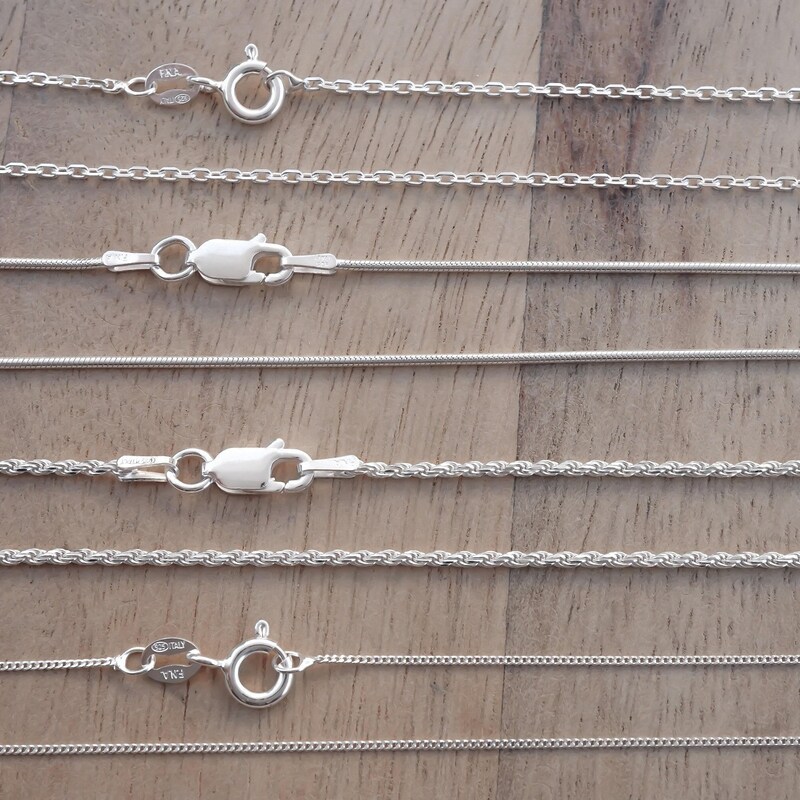 Snake Silver Chain Long - Etsy