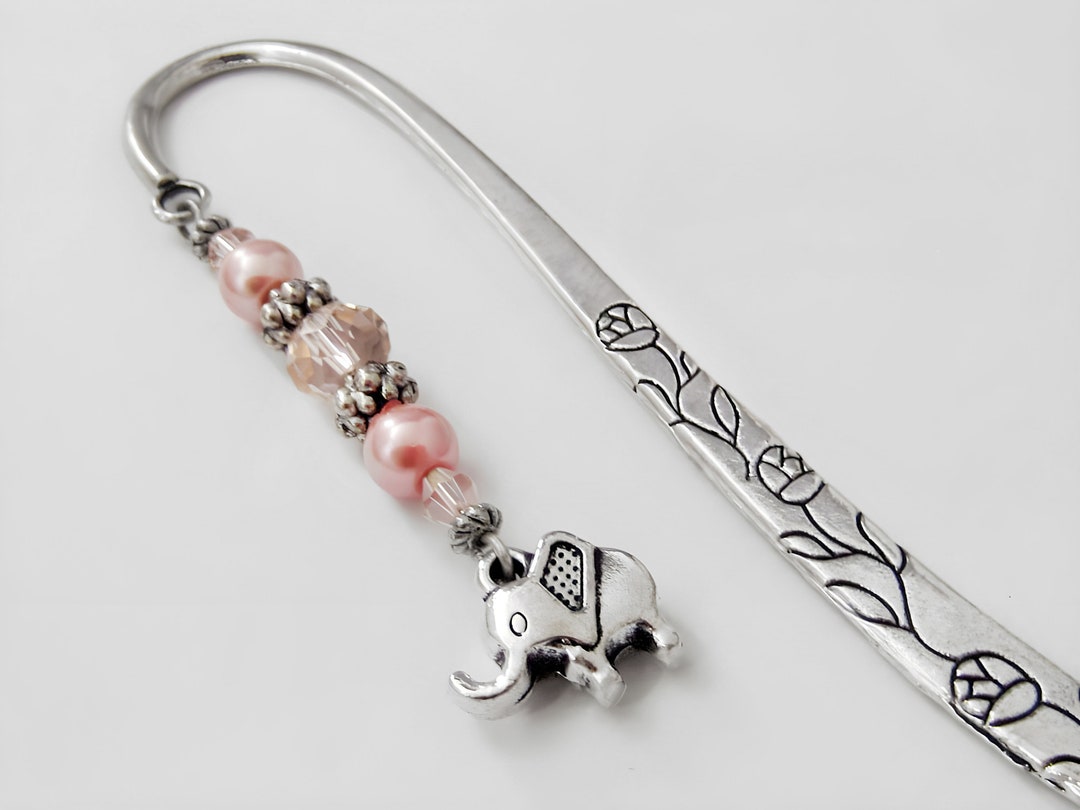 Baby Elephant Bookmark Elephant Charm Bookmark Unique Bookmarks New Mom ...