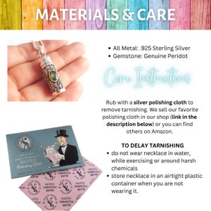 Prayer Box Necklace Peridot Capsule Hollow Tube Pendant - Etsy