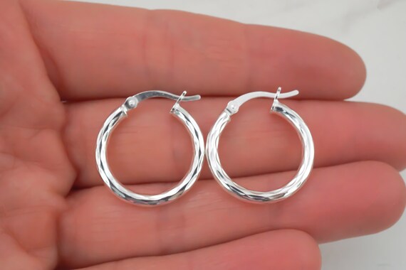 Sterling silver hoops store