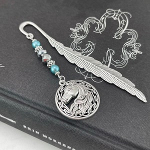 Horse Head Bookmark Round Silver Horse Head Charm Teacher Gift Ideas ...