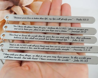 Personalized Verse Bookmark Custom Bible Verse When You Go - Etsy