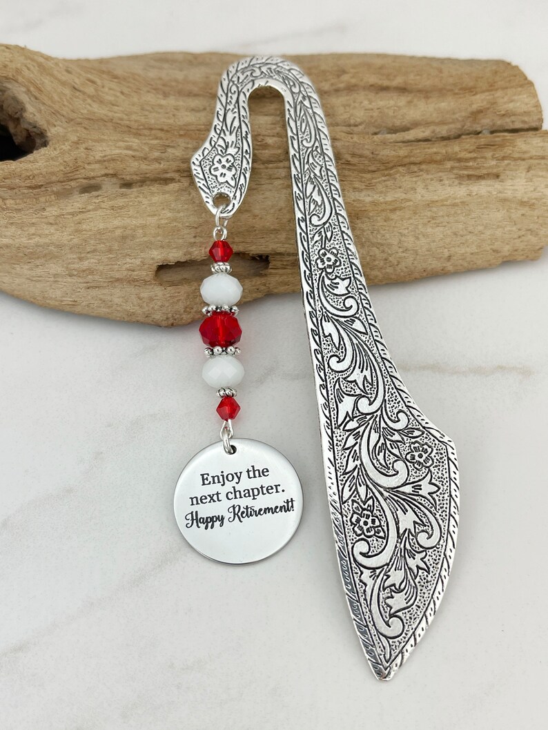 Custom Retirement Bookmark Tibetan Silver Bookmark Unique - Etsy