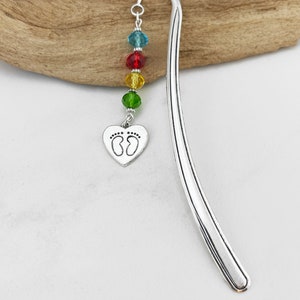Heart Baby Feet Bookmark for New Mother Gifts for Baby Shower Gift ...
