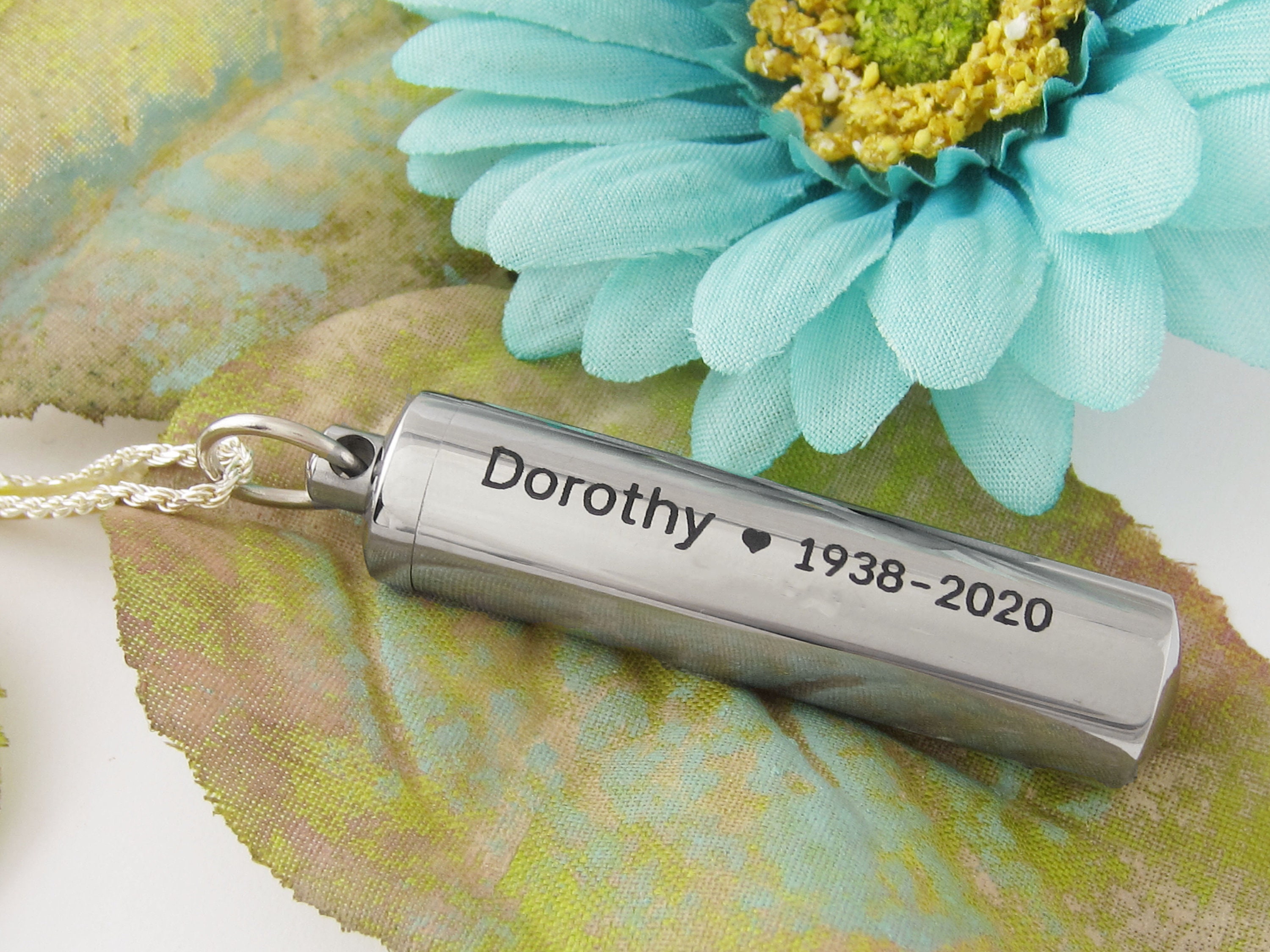 Custom Tube Urn Necklace Personalized Urn Pendant Custom | Etsy