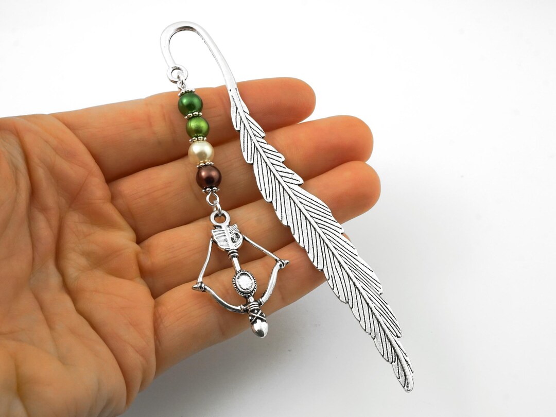 Bow and Arrow Bookmark for Archers - Crossbow Charm Bookmark - Archery ...