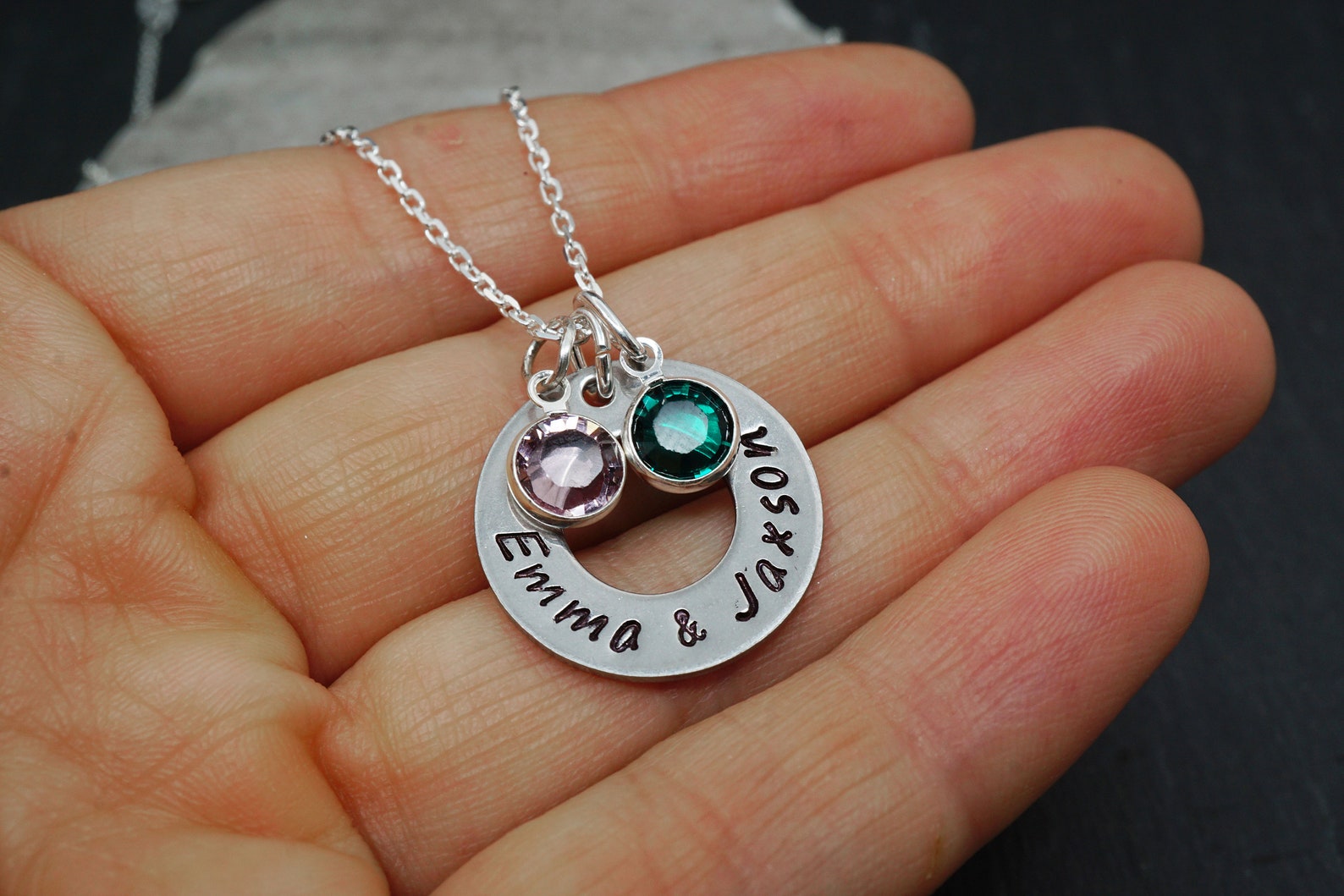 2 Baby Names Necklace Custom Mom of 2 Jewelry Mom of Twins - Etsy Canada