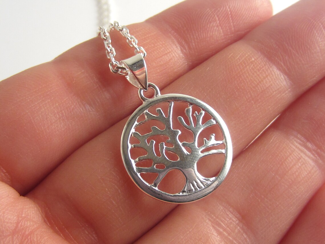 925 Sterling Silver Tree Necklace Tree of Life Pendant | Etsy