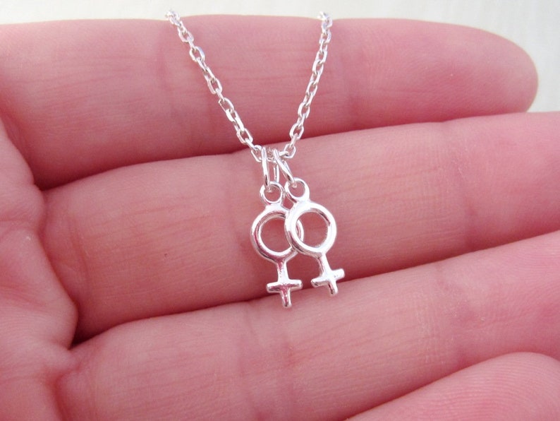 Gender Symbol Necklace Lesbian or Gay Pride Necklace LGBT - Etsy
