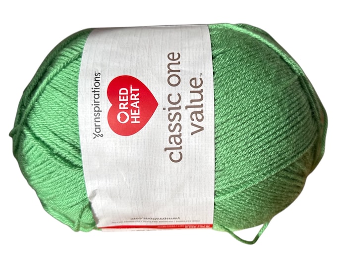 Red Heart Classic One Value 4 Medium Acrylic Yarn, Green Pea 16oz/454g ...