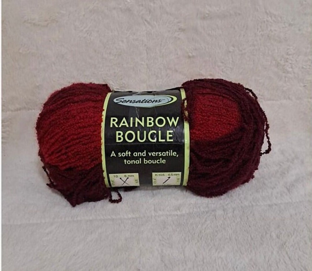 Sensations Rainbow Boucle Red Print DISCONTINUED - Etsy