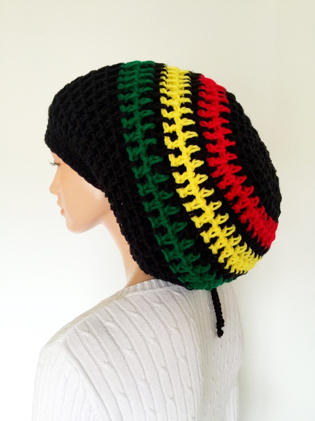 Summer Rasta Tam/ Crochet Summer Dread Tam/ Unisex Dread Tam/ Pan ...