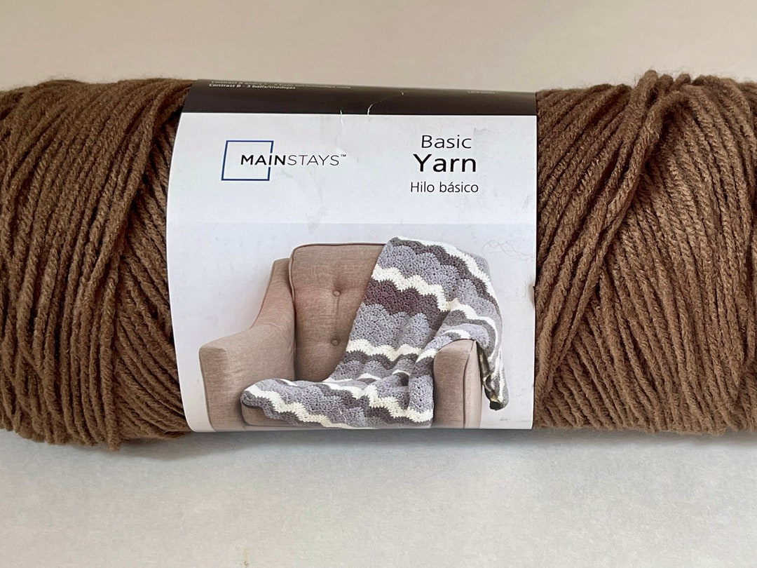 Brown/ Taupe Mainstays Basic Yarn, 397 Yd. - Etsy