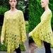 The Virus Poncho in Lime Green/ Crochet Lime Green Virus - Etsy