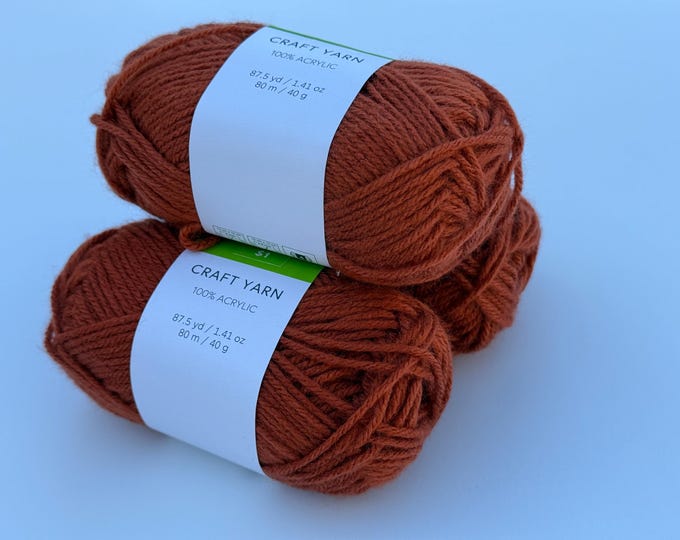 Happy Value Craft Yarn, 100% Acrylic, 1.41 Oz, 4 Skeins - Etsy
