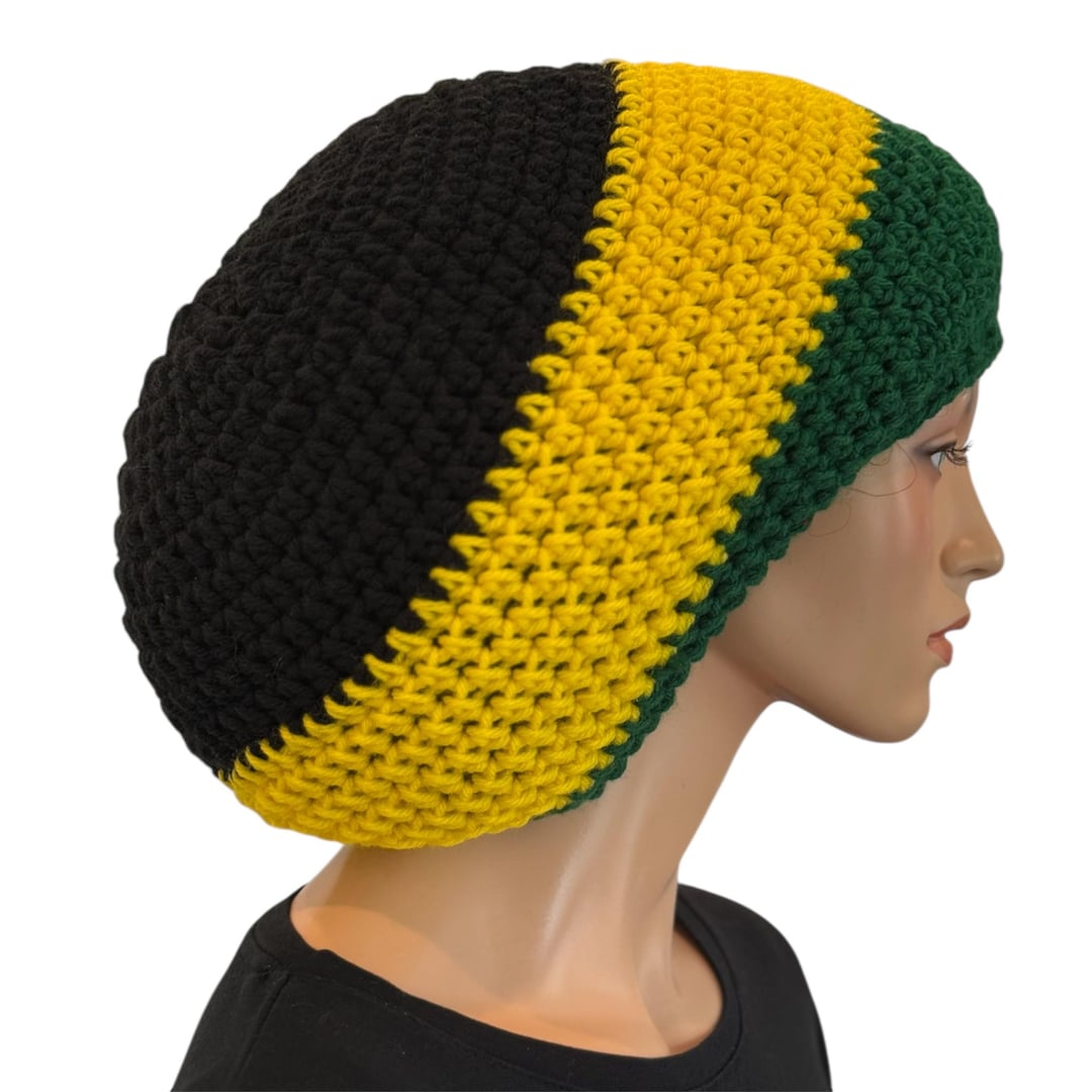 MEDIUM Crochet Dreadlocks Tam | Medium Jamaican Rasta Hat - Etsy