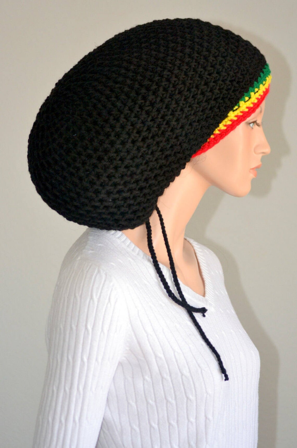Large/ XL/ Mega Black Rasta Tam - Etsy