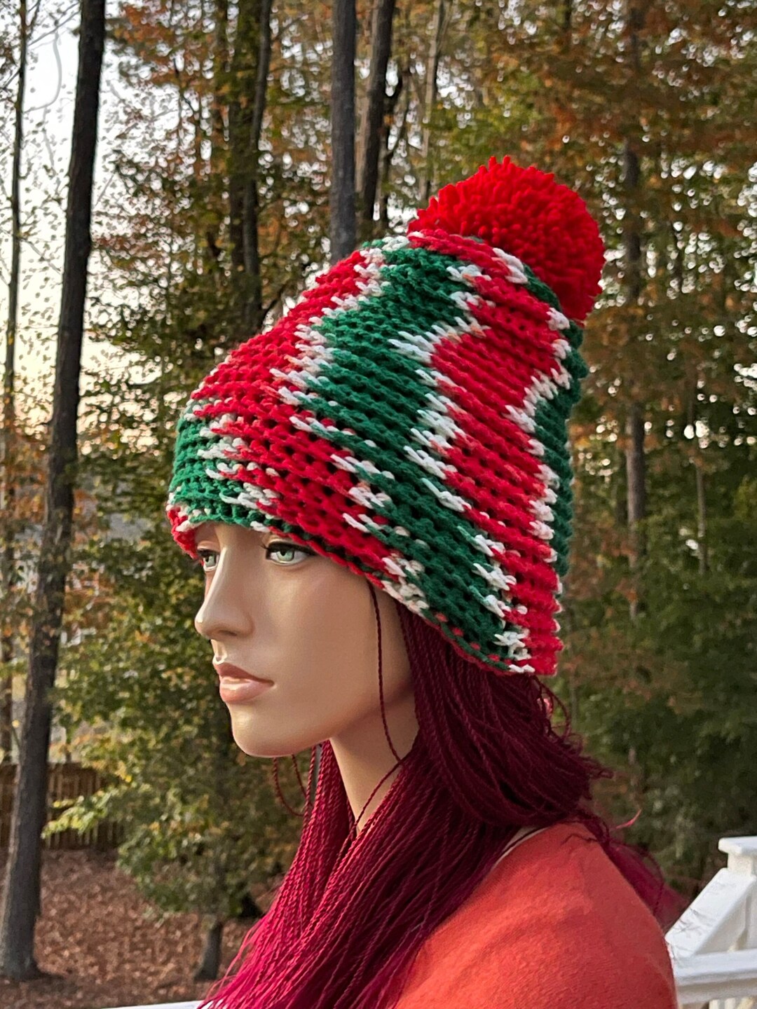 Mistletoe in RED Crochet Beanie - Etsy