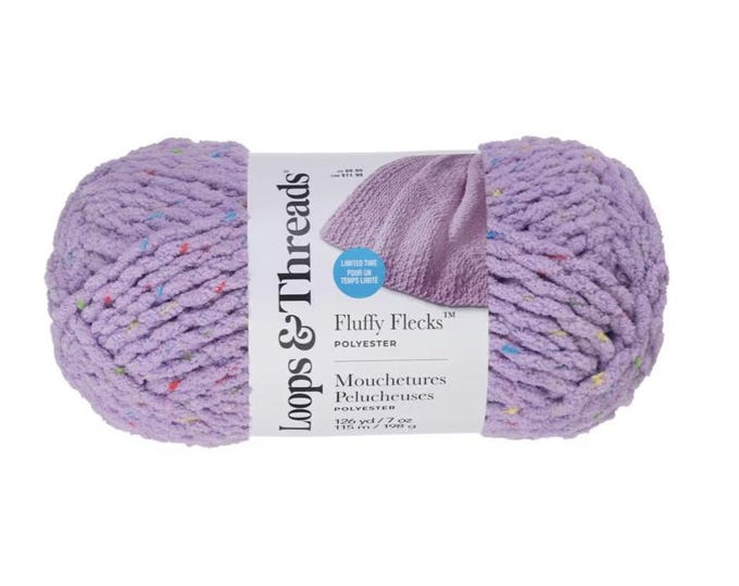 Purple Fluffy Flecks™ Yarn by Loops & Threads® - Etsy