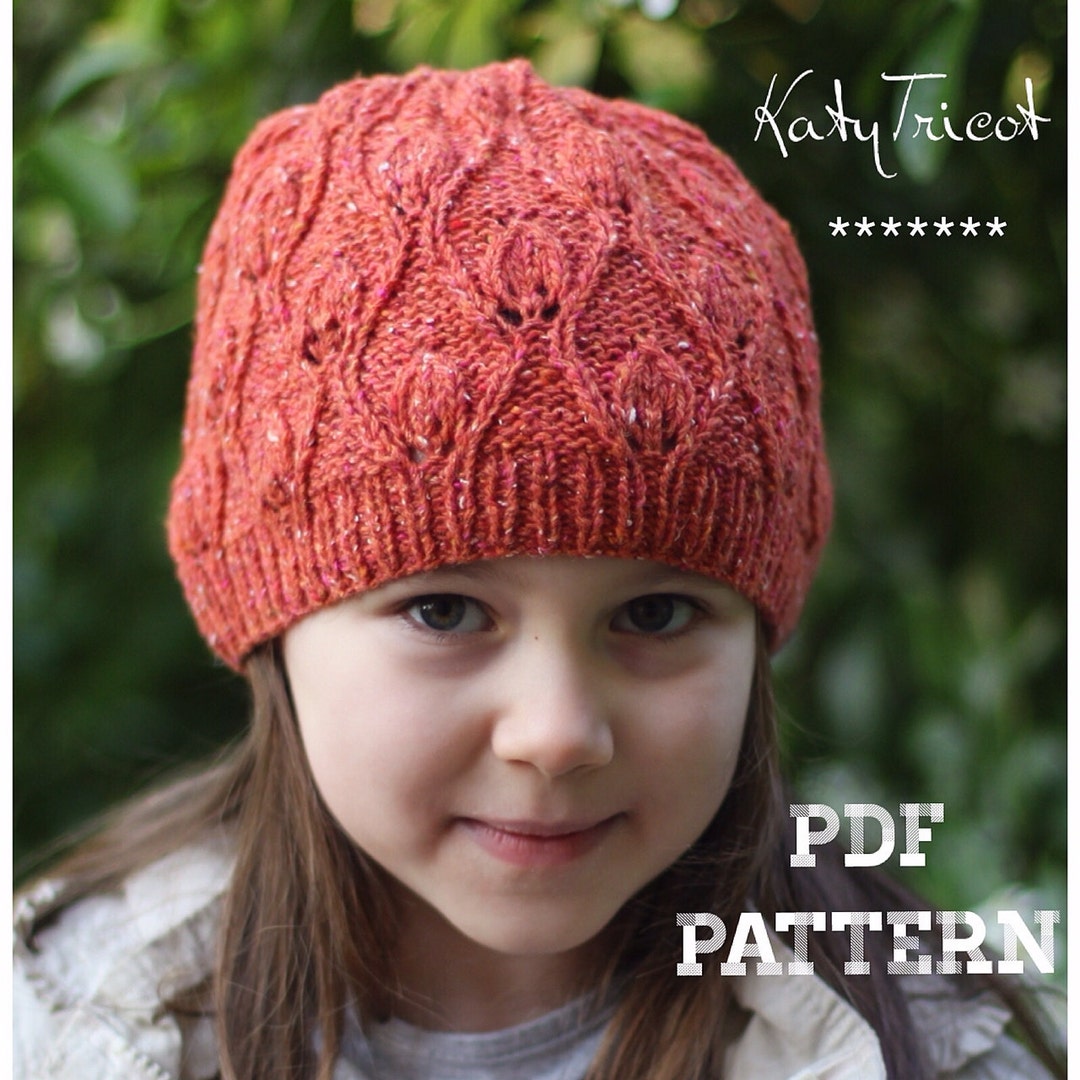 Foliage Hat Knitting Pattern sizes: Toddler Through Adult - Etsy