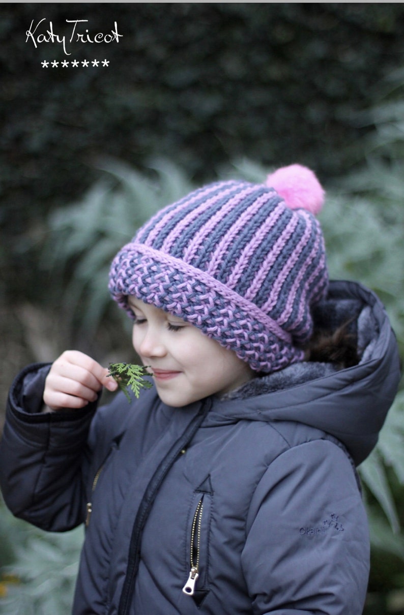 Knitting Pattern Hat VICE VERSA Hatchild Adult English - Etsy