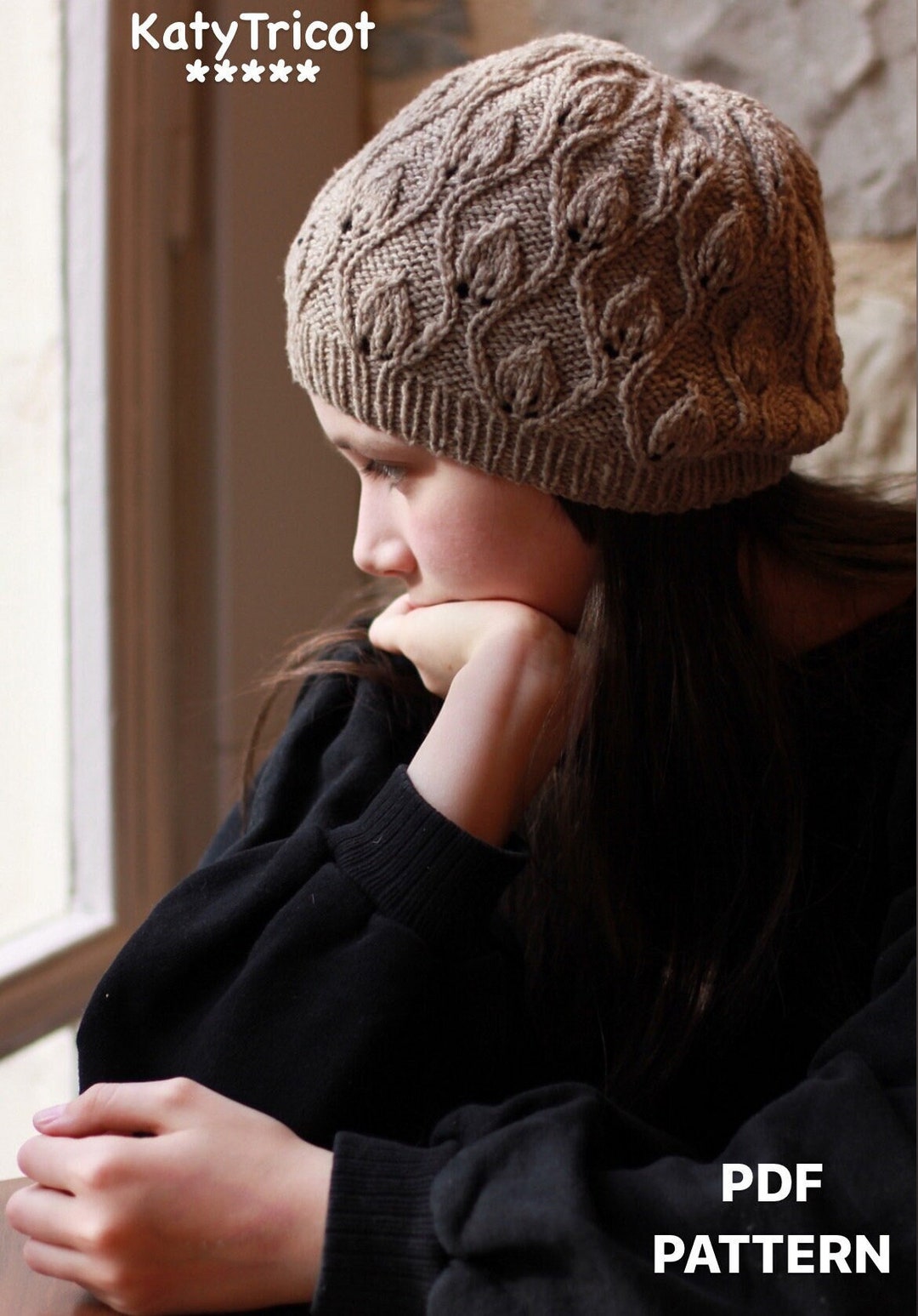 Foliage Hat Knitting Pattern (sizes: Toddler Through Adult) - Etsy