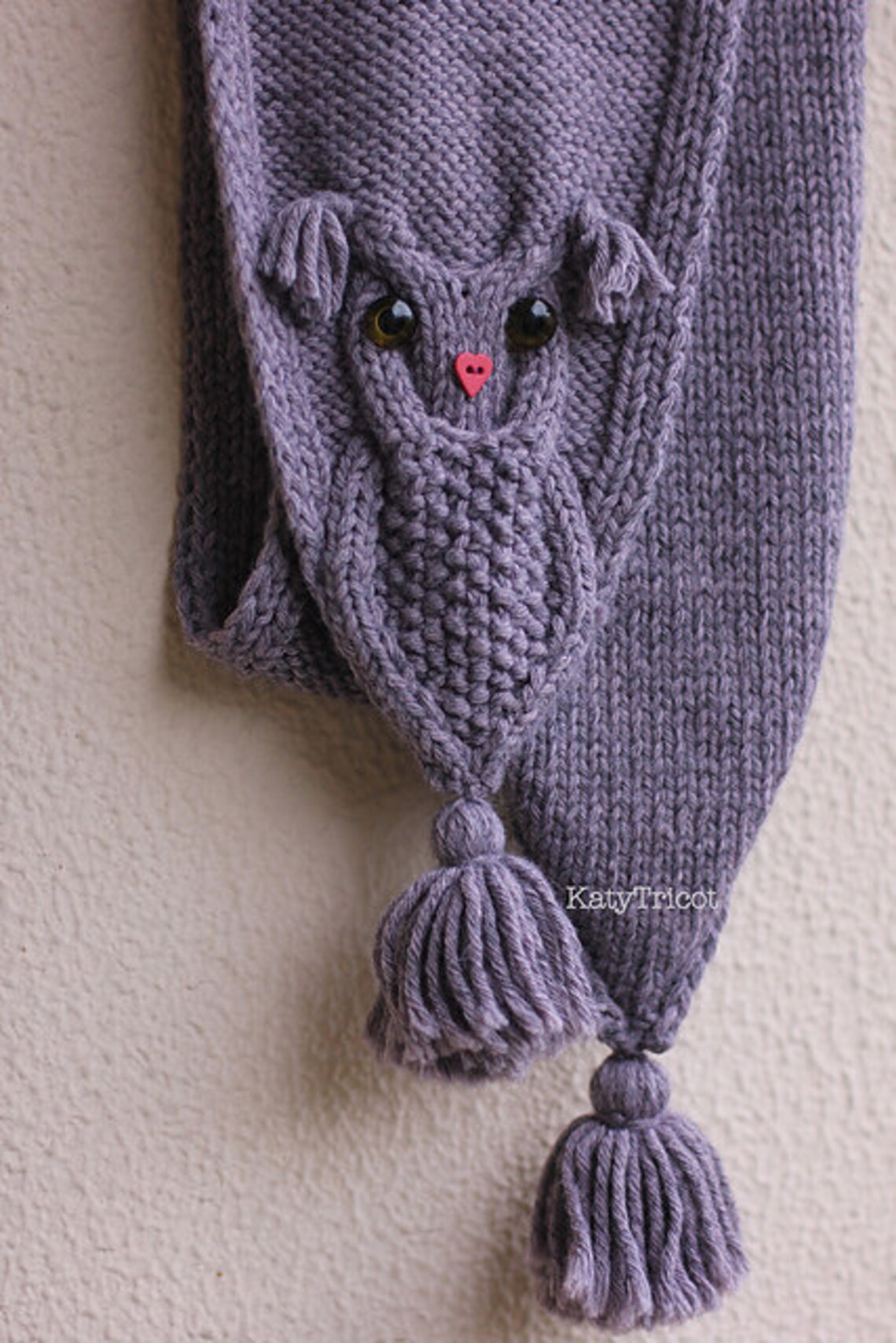 Knit Pattern - OWL WAYS Scarf (one Size) - in English & French - Etsy
