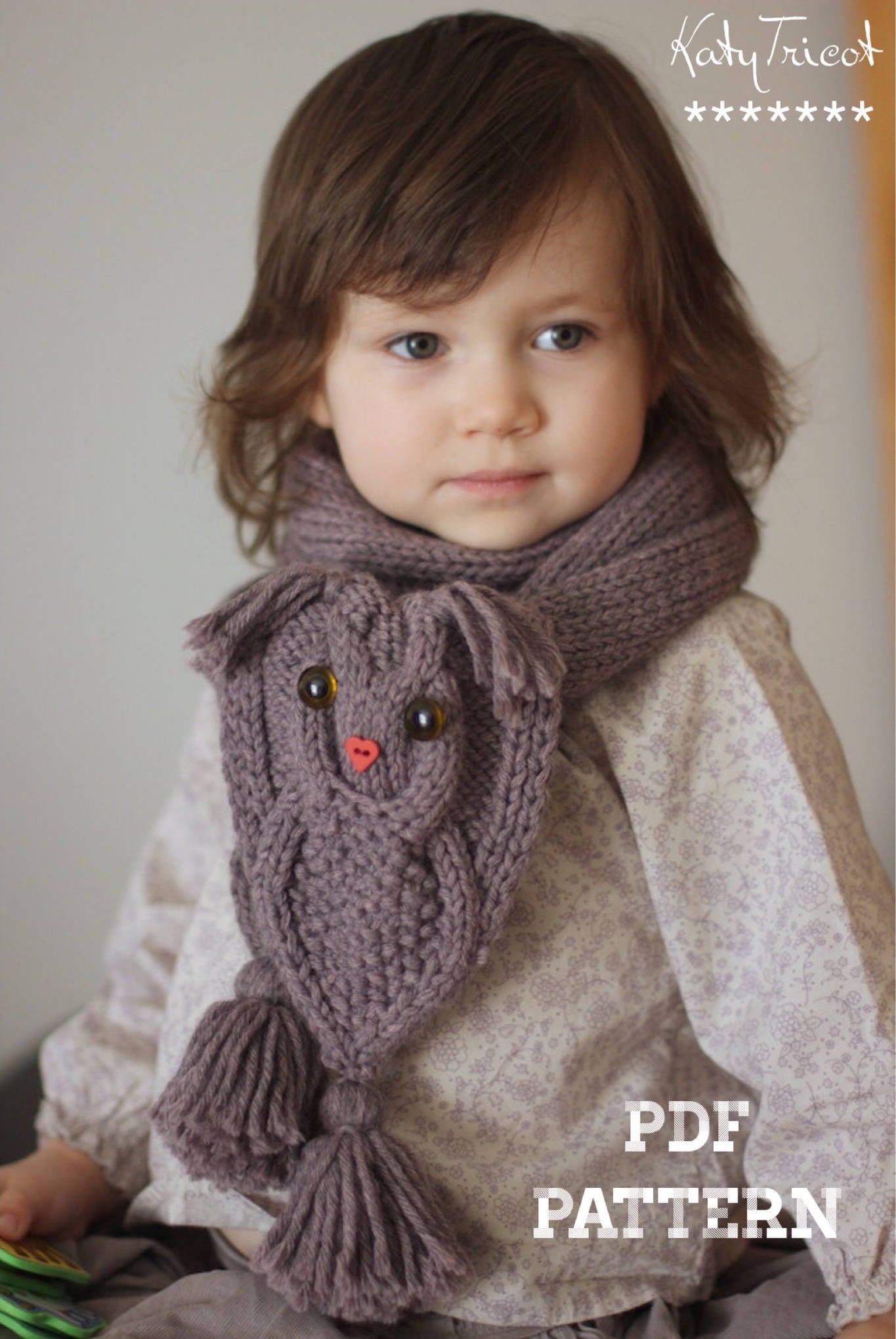 Knit Pattern - OWL WAYS Scarf (one Size) - in English & French - Etsy