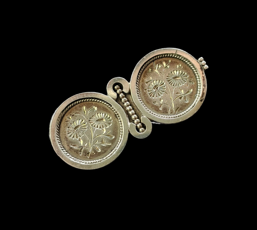 1881 Victorian Silver Pin, Victorian Era Silver Brooch, Victorian ...