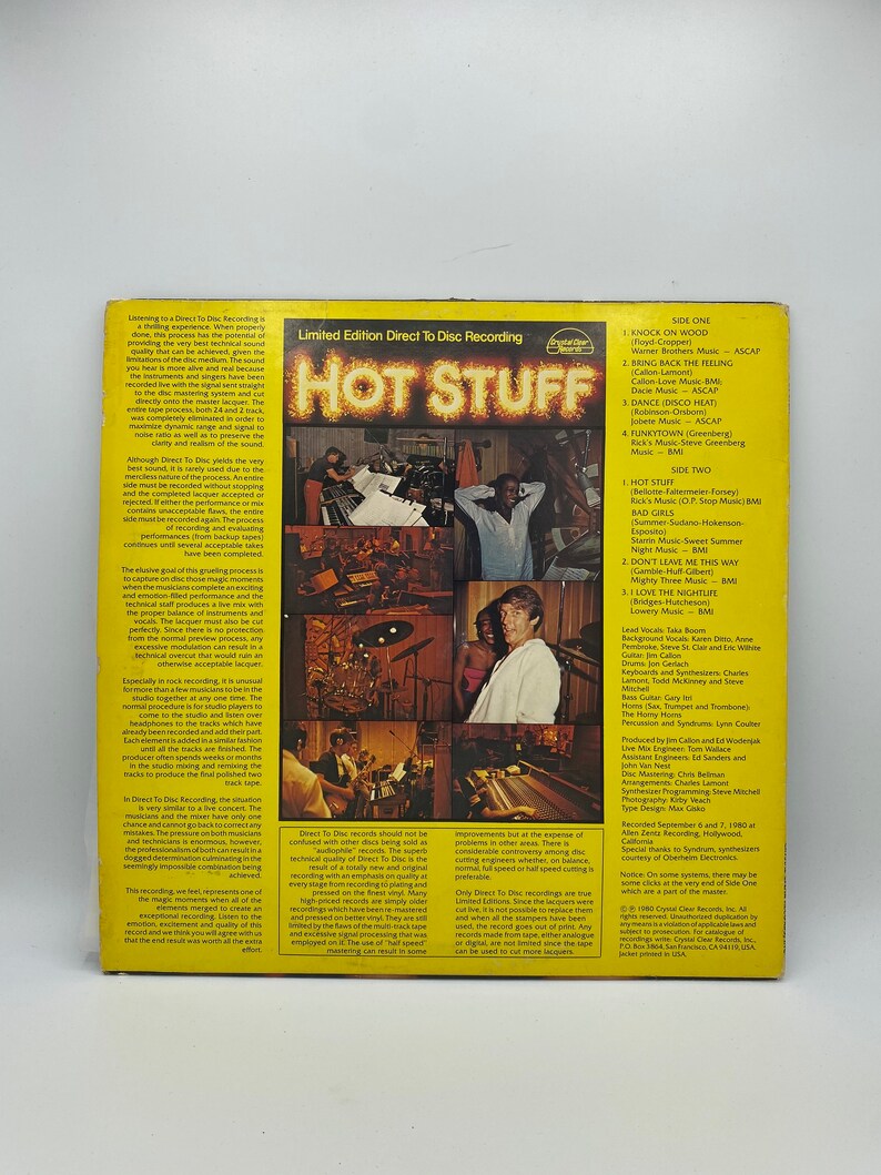 Hot Stuff hot Stuff Vinyl Record - Etsy