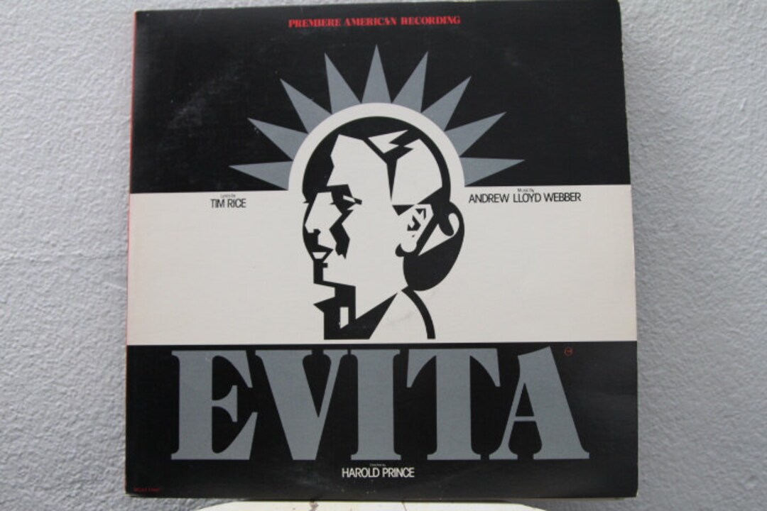 Evita Broadway Soundtrack ,vinyl Records, 2 Lps Tim Rice, Andrew Lloyd ...