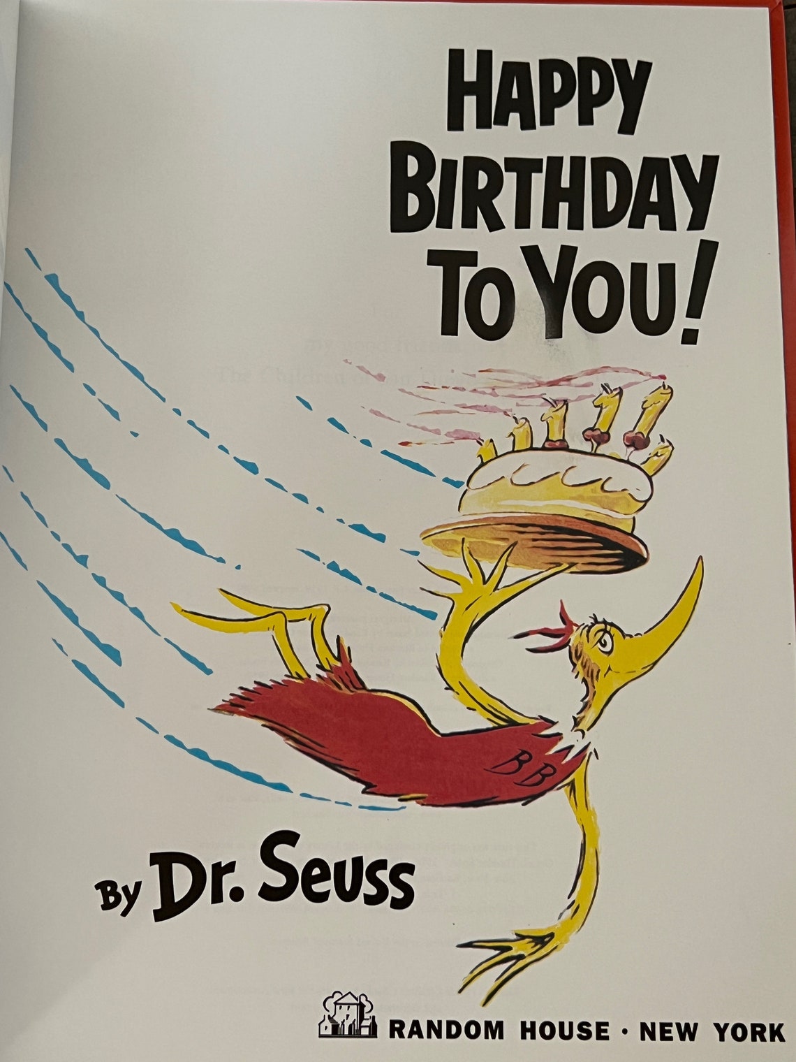 Happy Birthday to You Dr. Seuss Hardcover Book - Etsy