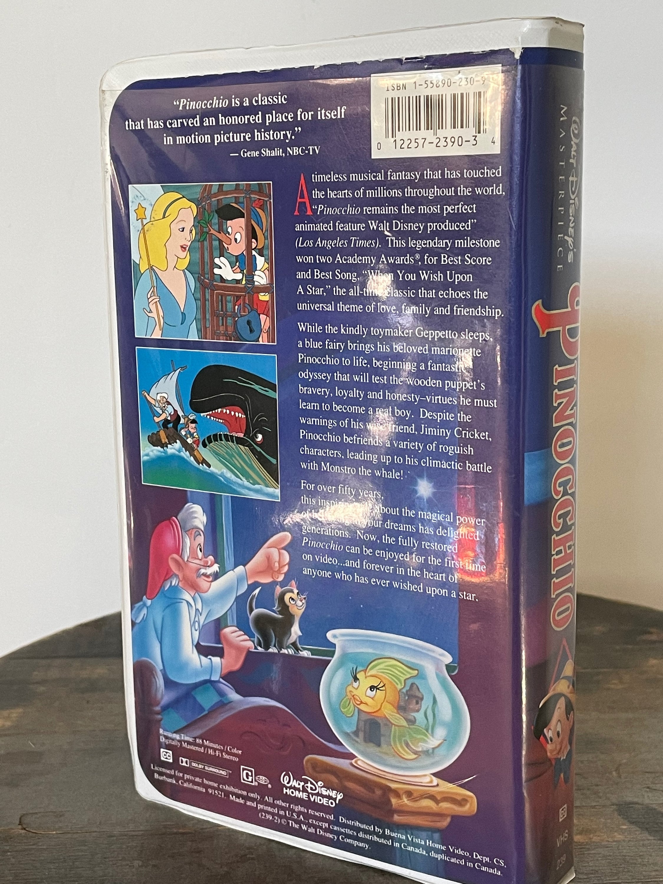 Walt Disney's pinocchio VHS Masterpiece - Etsy Israel