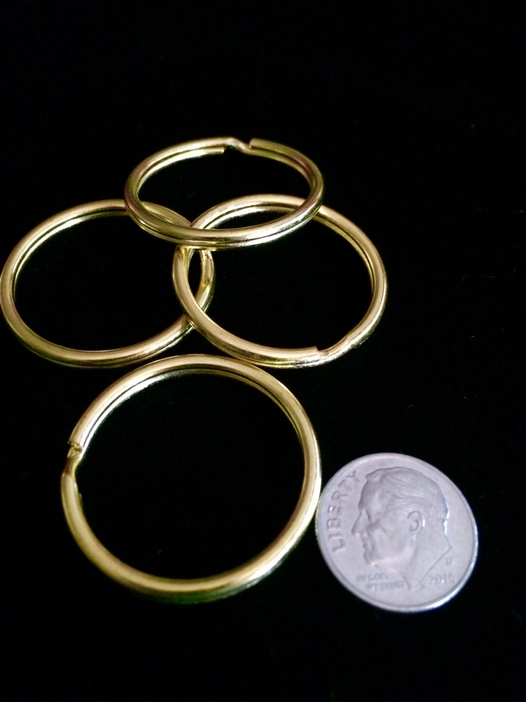 25 Pieces Large Split Ring 25 Mm Split Key Ring Gold Tone, Large Split ...