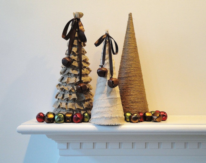 Christmas Tree Trio--christmas Tree Cones--rustic Chic Christmas ...
