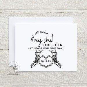 Skull Bridesmaid Proposal Cards Til Death Do Us Part Maid of Honor Best ...