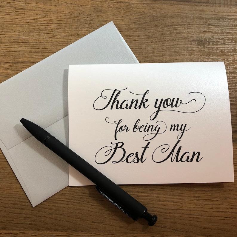 Thank You for Being My Best Man Card Groomsman Maid of Honor - Etsy